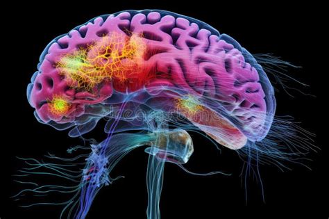 Human Mind Brain Neurons Neuroplasticity Via Axons And Dendrites Synapses Neurotransmitter
