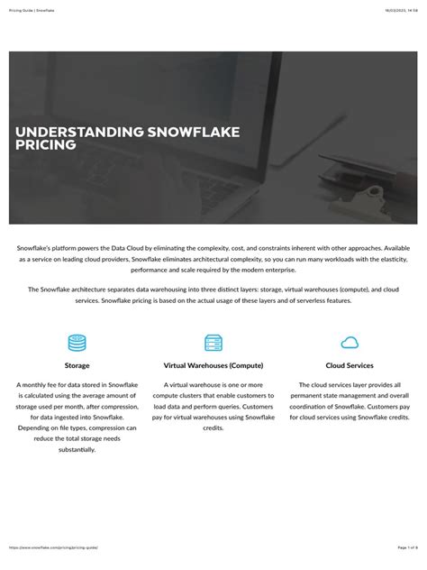 pricing guide snowflake pdf cloud computing computer data storage