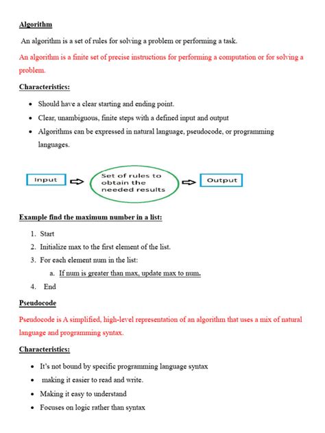 Algorithm Syntax And Analysis Overview Pdf Algorithms Computer
