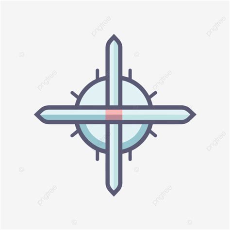 Circular Cross In The Pink Circle With Compass And Red Cross Vector A