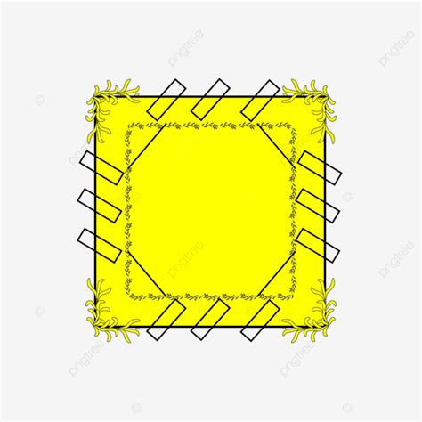 Yellow Witb Black Text Box Banner Border Quotes Frame Vector Yellow