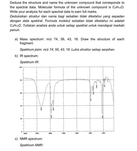 Solved Deduce The Structure And Name The Unknown Compound