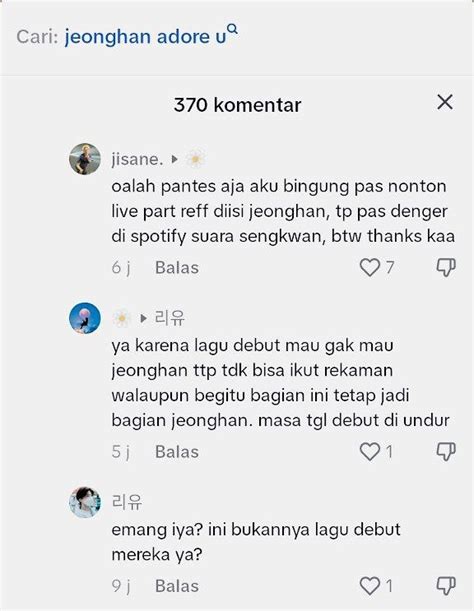KIRIM MENFESS CEK PINNED on Twitter: "[17s] carats, emg bnrn yaa jeonghan gaada part di Adore u ...