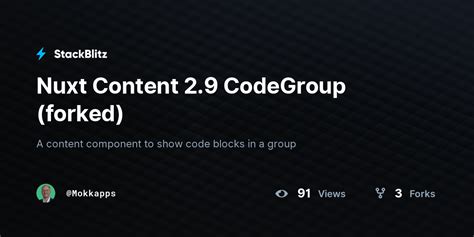 nuxt content 2 9 codegroup forked stackblitz