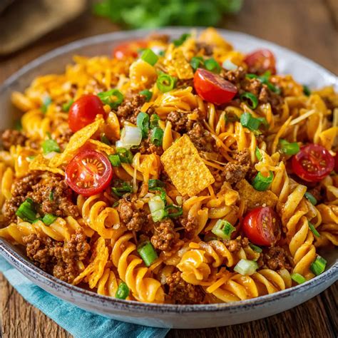 Delicious Taco Pasta Salad With Crunchy Doritos Easy Cook Recipe