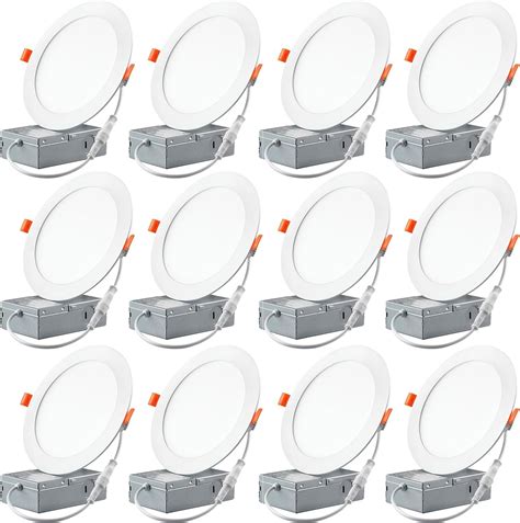 Topaz Round 6 Inch Led Slim Fit Recessed Downlights 12 W Ceiling