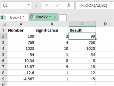 what is floor function in excel