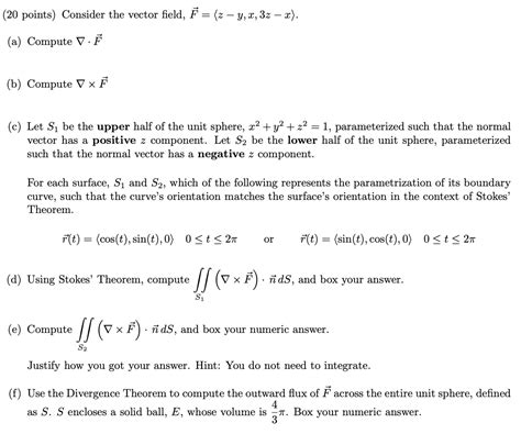 Solved Points Consider The Vector Field F Z Y X Chegg