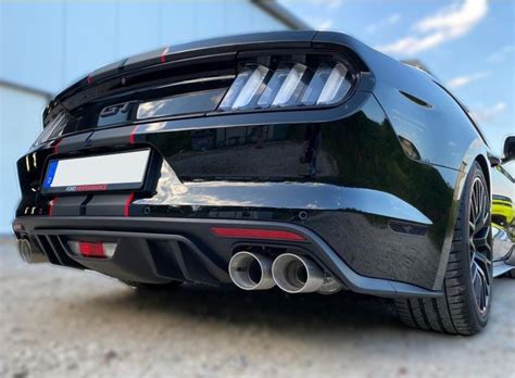 Rtr Style Quad Exhaust Rear Diffuser Mustang 15 17 Ecoboost Premium