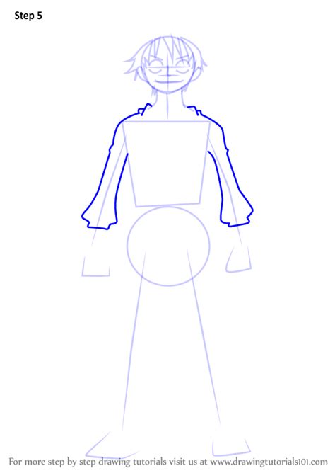 How To Draw Monkey D Luffy Full Body From One Piece One Piece Step By Step