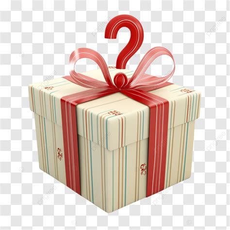 Mystery T Box With Red Ribbon And Question Mark Mystery T Box