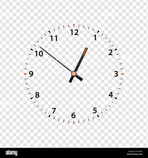 Vector Clock Face Isolated On Transparent Background Clock Icon Design