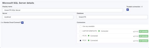 sql server connector kianda low code platform for business process