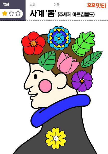 명화그리기 사계 봄 주세페 아르침볼도 호호핏티