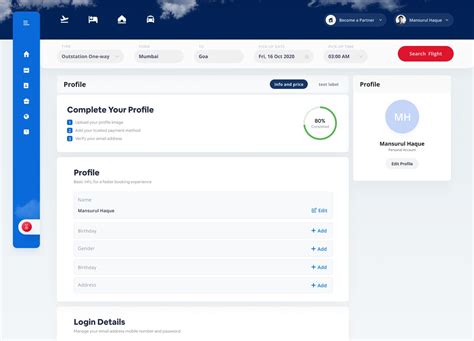 Profile Web App Design Web Design Tips Web App