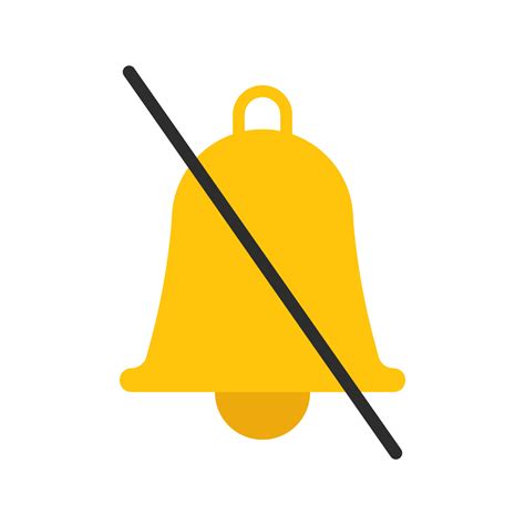 Turn Off Notifications Bell Silent Mode Icon In Flat Style Design