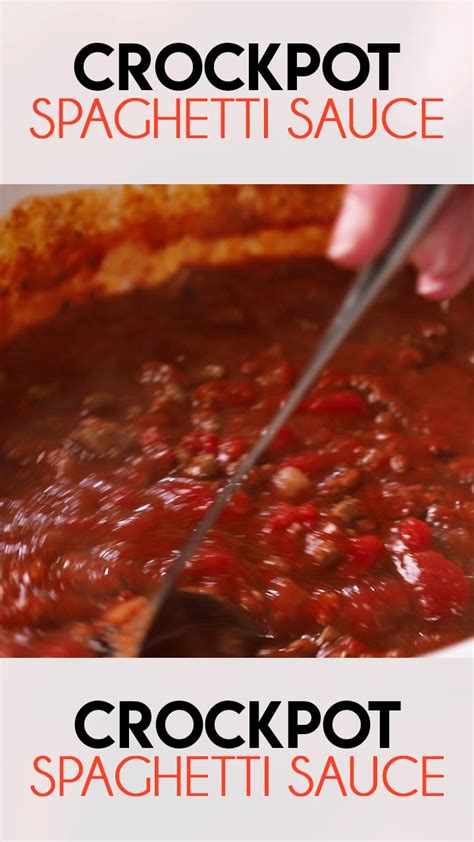 Slow Cooker Spaghetti Sauce Artofit