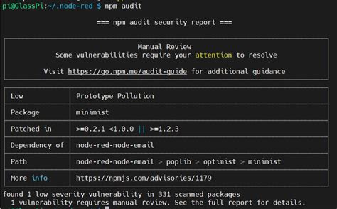 Low Severity Vulnerability That Wont Go Away General Node Red Forum