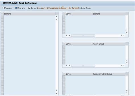 SBRT SAP Tcode BCOM RBR Test Interface