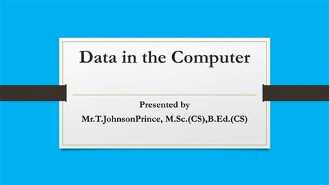 Data Representation Ppt
