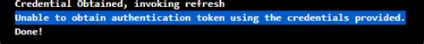 Azure Aas Unable To Obtain Authentication Token Using The Credentials
