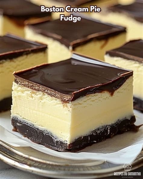 🍮🍫 Boston Cream Pie Fudge 🍫🍮 A Recipes By Samantha