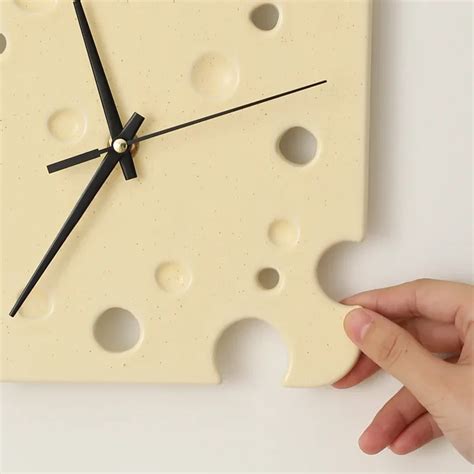 Hello Cheese Ceramic Wall Clock Novelty Wall Clock 20cm 8″ Cheese