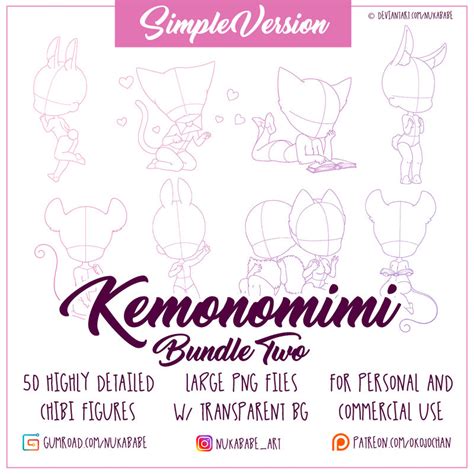 Big Kemonomimi Base Set Vol Ii Simple By Nukababe On Deviantart