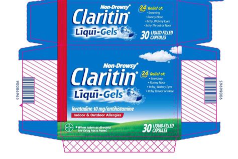 Dailymed Claritin Liqui Gels Loratadine Capsule Liquid Filled