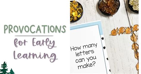 Simple Provocations For Kindergarten And First Grade The Tahoe Teacher