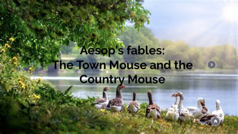 The Town Mouse And The Country Mouse Genially