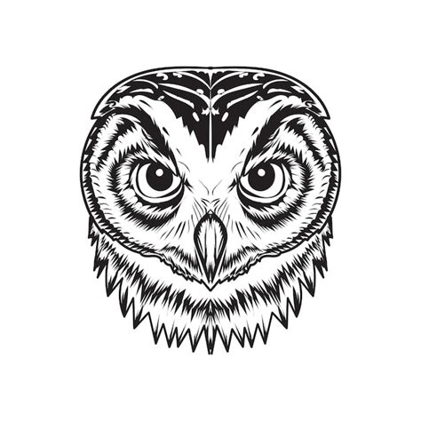 Premium Vector Hand Drawn Owl Outline Vector Design