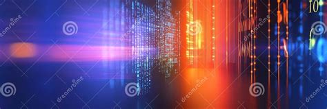 Abstract Digital Data Stream Dynamic Digital Flow Binary Code Technology Network Future