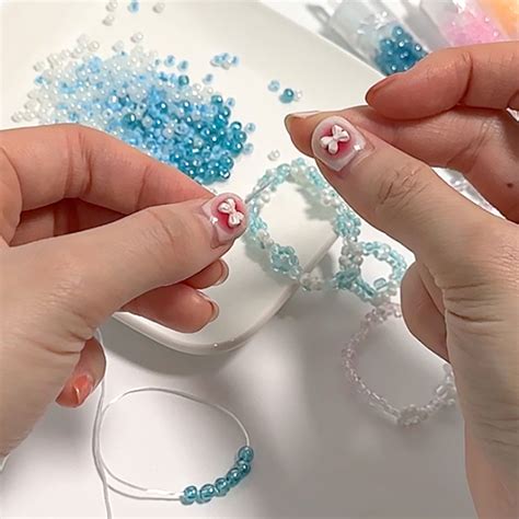 4개 비즈 공예 악세사리 만들기 목걸이 반지 팔찌 꾸미기 Diy 에이블리