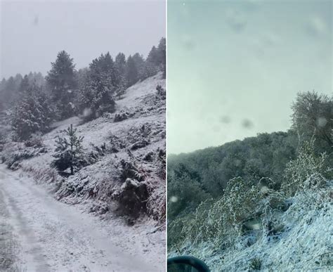 АПРИЛСКИОТ СНЕГ СОЗДАДЕ СНЕЖНА БАЈКА ВО МАКЕДОНИЈА Само на Шапка наврнаа 15 сантиметри снежна