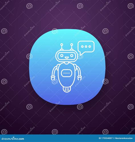 chatbot typing answer app icon stock vector illustration of button