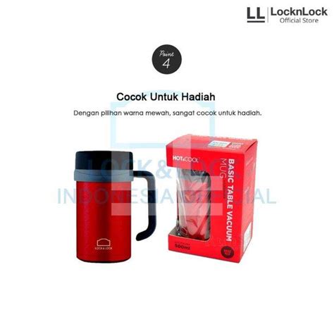 Locknlock Lock And Lock Termos Air Minum Table Mug Panas And Dingin 500m