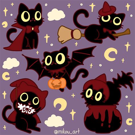 Artstation Halloween Black Kitten