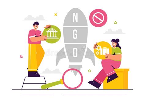 Vector Illustration Of An Ngo Or Non Governmental Organization To