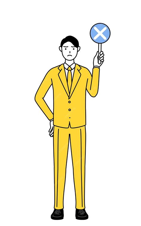 Premium Vector Simple Line Drawing Illustration Of A Businessman In A
