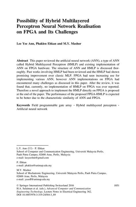 Pdf Possibility Of Hybrid Multilayered Perceptron Neural Network