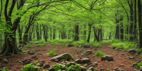 Premium Ai Image Jungle Tree Background