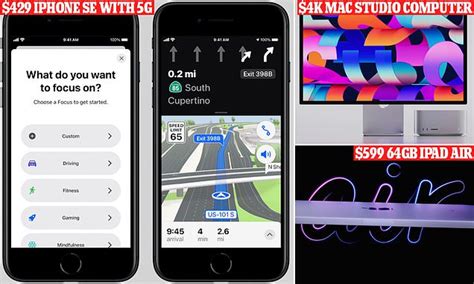 Apple Unveils New G Iphone Se Ipad Air With M Chip And Mac Studio Daily Mail Online