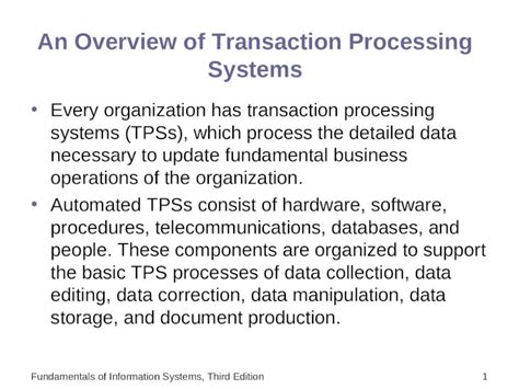 Ppt Fundamentals Of Information Systems Third Edition1 An Overview