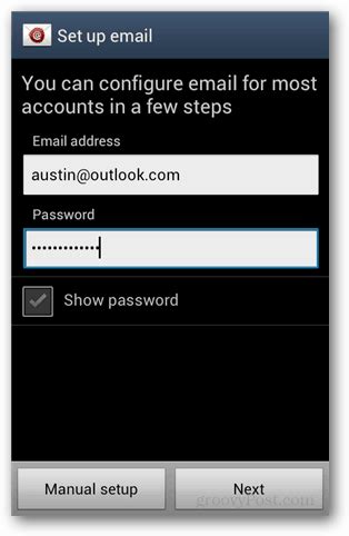 How To Add Outlook Com Email To Your Android Phone Using POP3