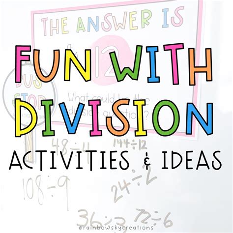 Fun With Division Engaging Grade 3 And 4 Students
