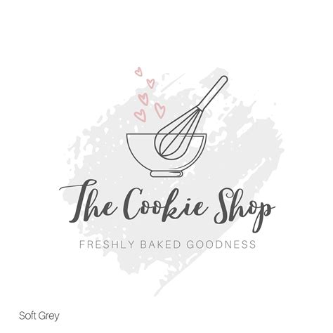 Cute Baking Logo With Hearts Design Bowl Logo Whisk Logo Kitchen Logo Bakery Logo