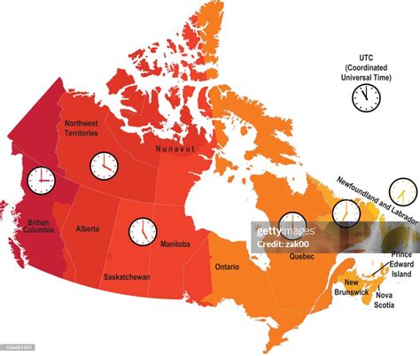 Canadian Time Zone Map Printable