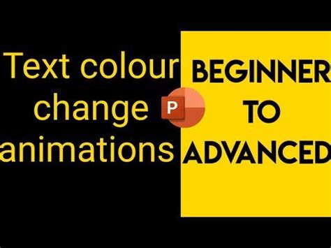Font Colour Change Powerpoint Animation