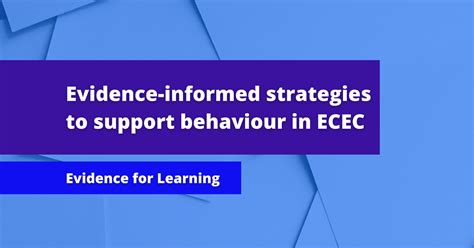 Evidence Informed Strategies To Support Behaviour In Ecec E4l